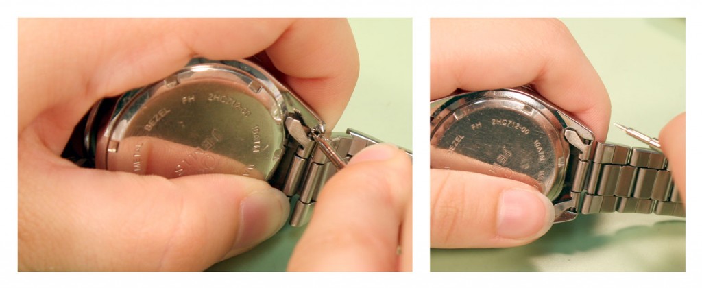 How to Change a Metal Watch Band - Spring Bar Style with End Pieces ...