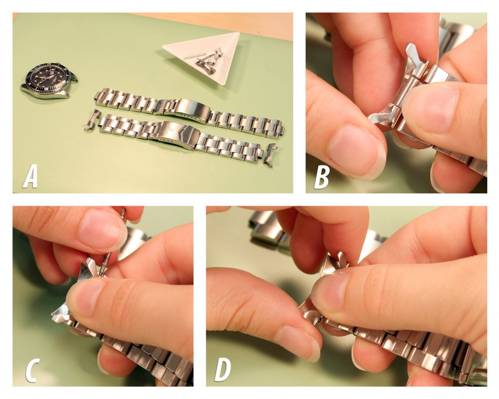 How to Change a Metal Watch Band - Spring Bar Style with End Pieces ...