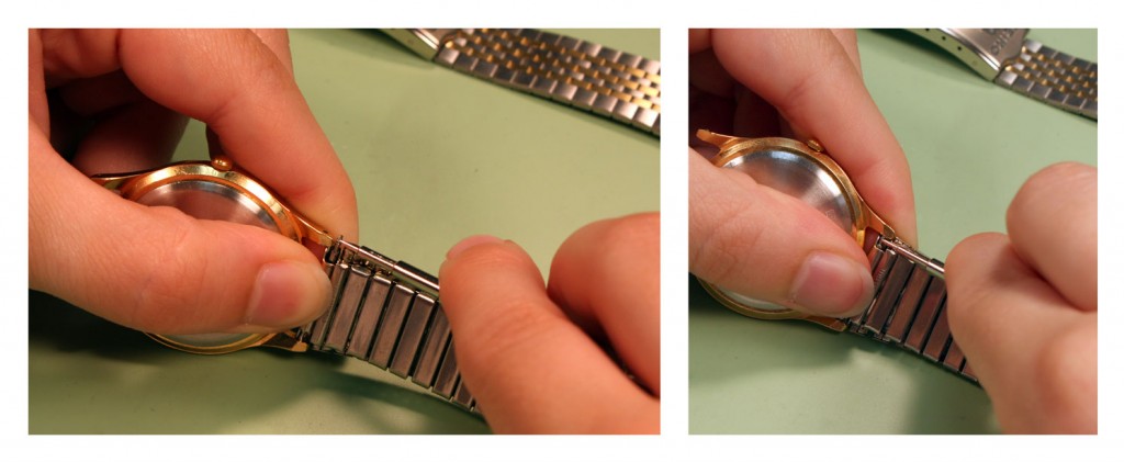 How to Change a Metal Watch Band - Spring Bar Style with Holes on the ...