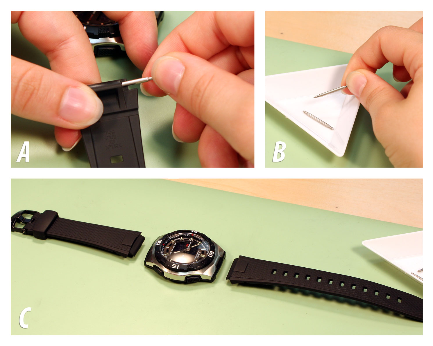 How To Change A Rubber Sport Watch Band Esslinger Watchmaker Supplies Blog